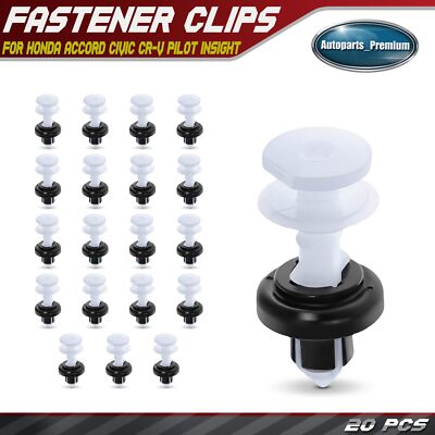 20Pcs Nylon Pilot Pillar Rocker Panel & Floor Retainer Fasteners Clips ...