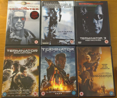 Terminator 1-6 Complete DVD Set 2 3 Salvation Genisys Dark Fate ...