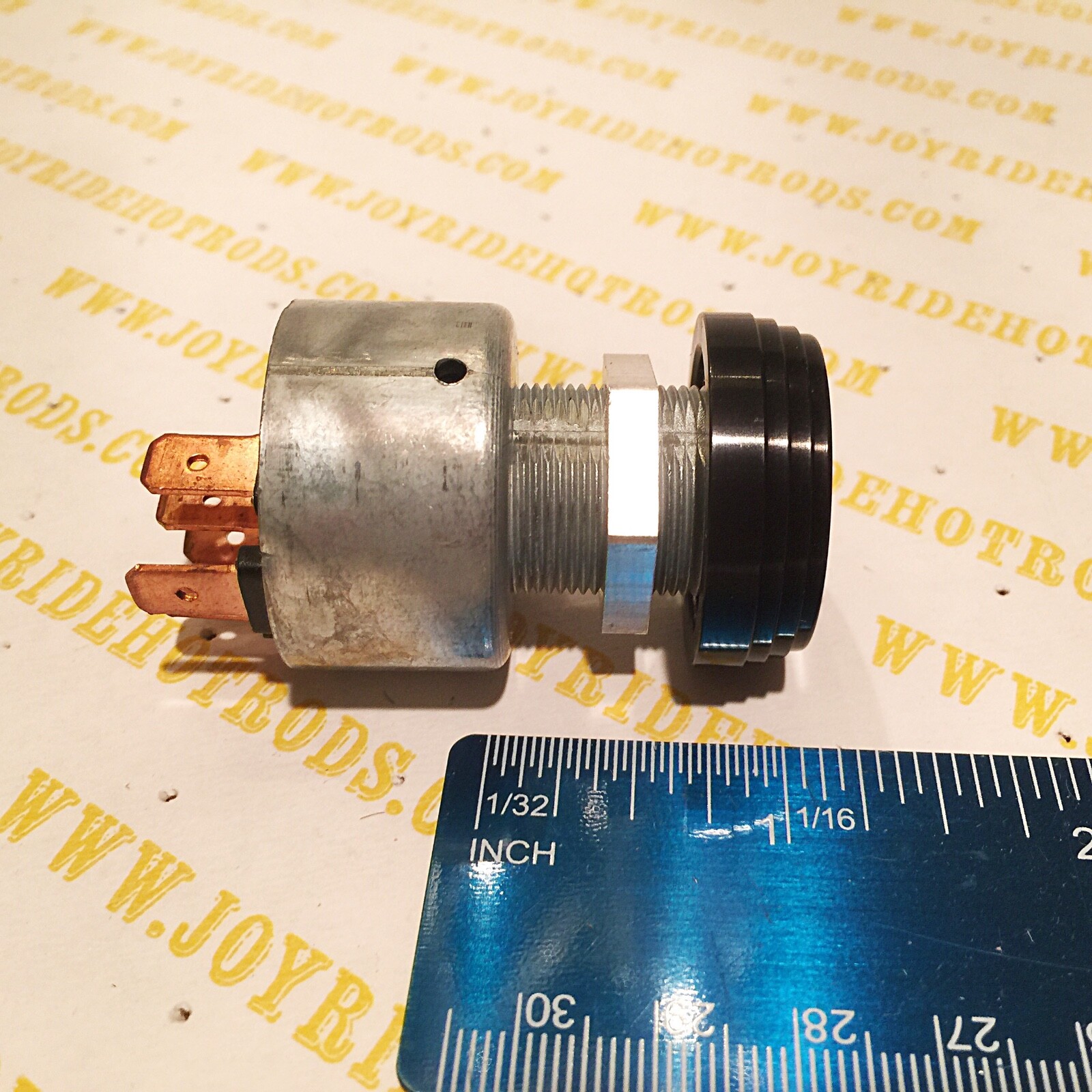 Hot Rod Compact Keyed Ignition Dash Switch with Anodized Black 'Art ...