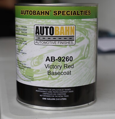 Autobahn Victory Red Basecoat Auto Paint GALLON Size GM Code WA9260 ...