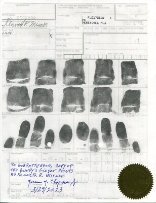 Police Chief Norman Chapman Who Arrested Ted Bundy Signed Autograph ...