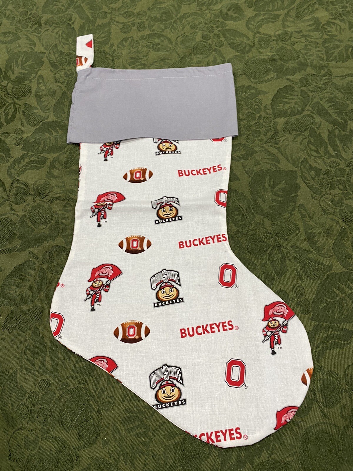 Ohio State White/gray Top Christmas Stocking Handmade Gift For NCAA ...