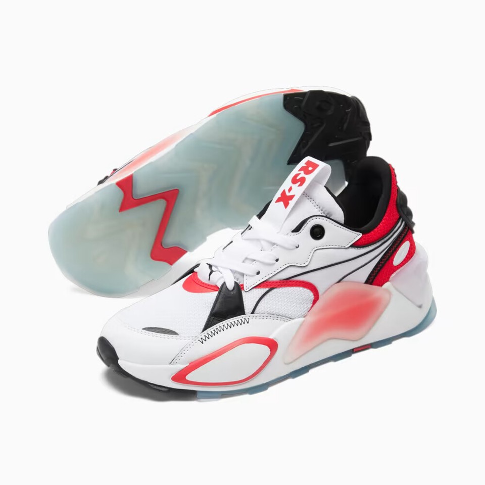 Puma RS-XL RUBY Lace Up Sneakers RS RSX White- Red | eBay