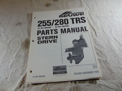 MerCruiser Stern-Drive 255 280 TRS Parts Catalog Manual November 1976 ...
