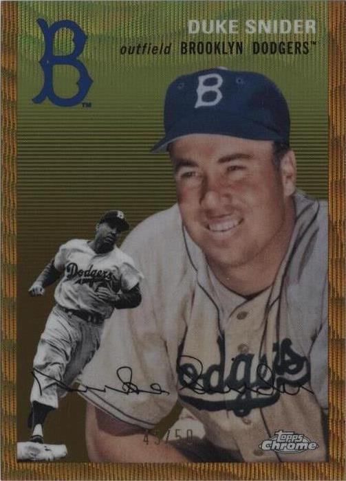 2023 Topps Chrome Platinum Anniversary - Duke Snider #405 Gold Wave ...