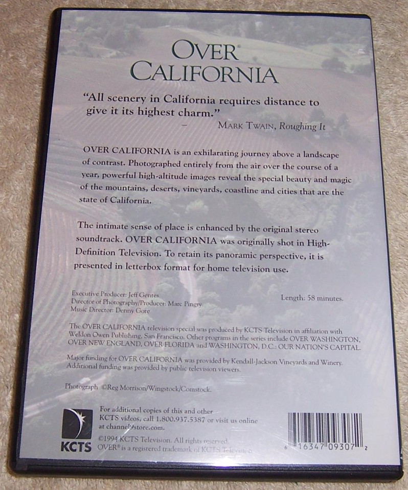 Over California DVD landscape scenery | eBay