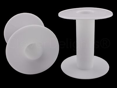 100 Pack - 3" White Large Plastic Spools - Empty Spools - Thread Cord ...