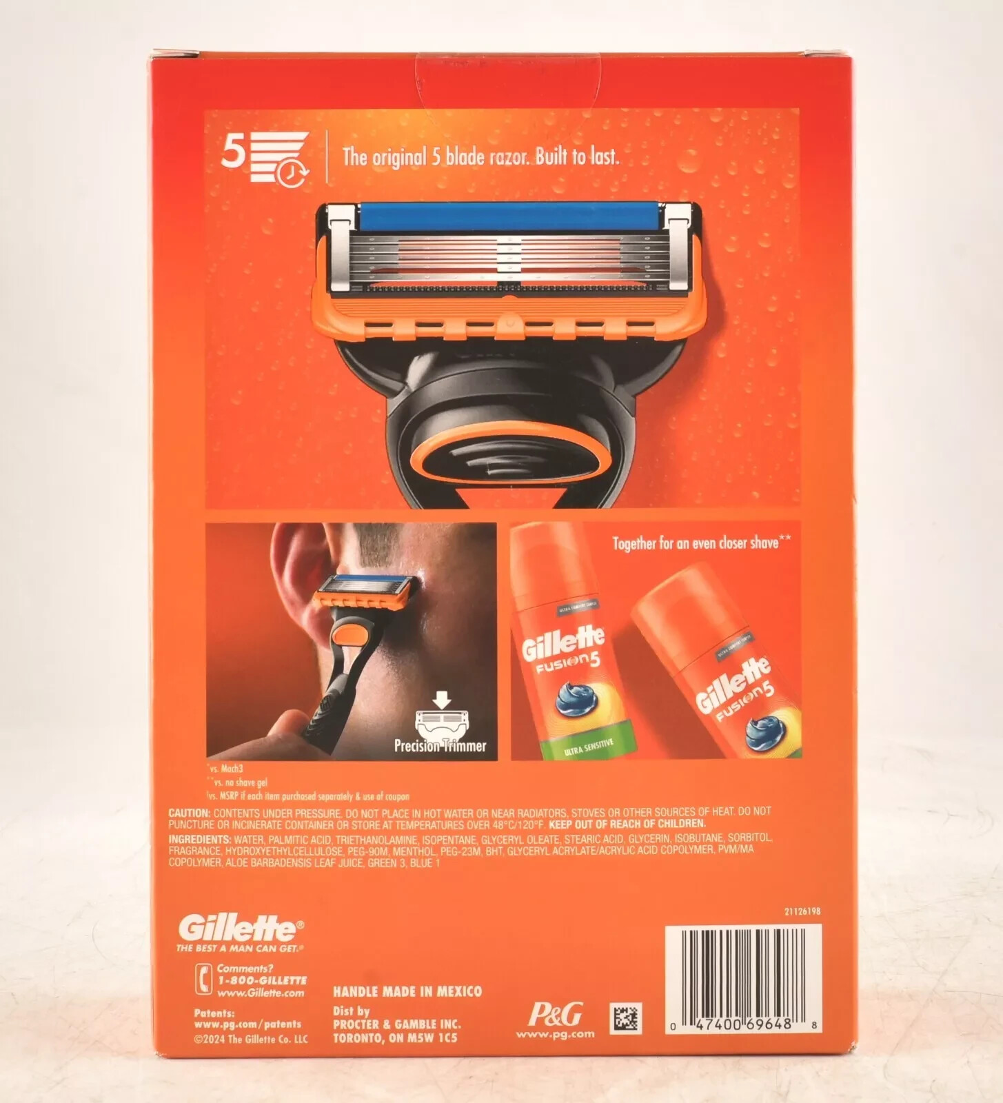 GILLETTE Fusion 5 Gift Pack Kit 1 Razor + 3 Blade Cartridges + 1 Shave ...