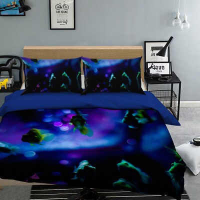 3D Neon Goldfish 1131NA Bed Pillowcases Quilt Cover Duvet Noirblanc777 ...