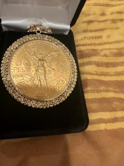 Centenario Mexican Real Gold 1923 SOLID REAL 22kt With Pendent ...