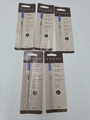 Cross Refill 8511 Ballpoint Pen Medium Point Blue Ink Genuine Stock 5 ...