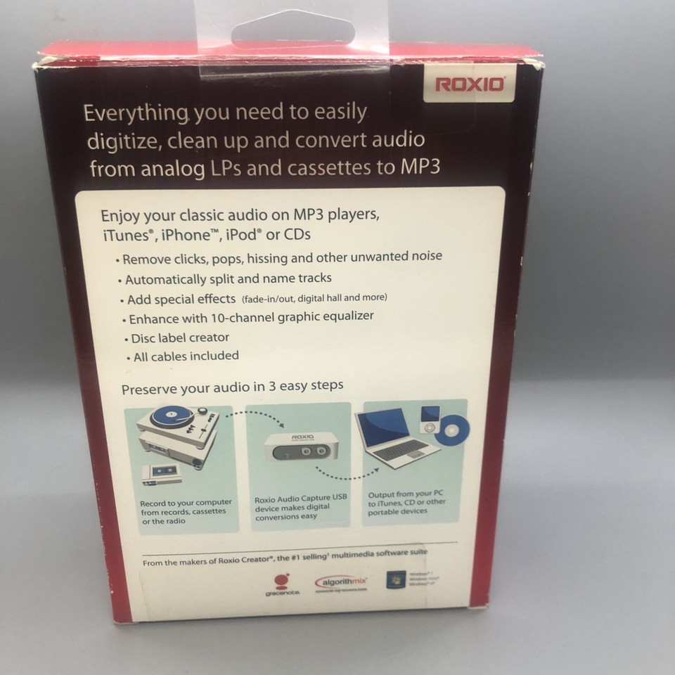 Roxio Easy LP to MP3 Audio Capture Module and Software Converts LP's ...