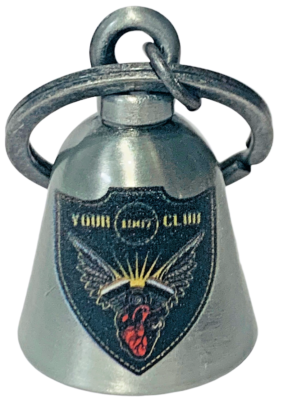 Custom Design Motorcycle 'Evil Spirits' Biker Guard Bell. Silver Bell ...