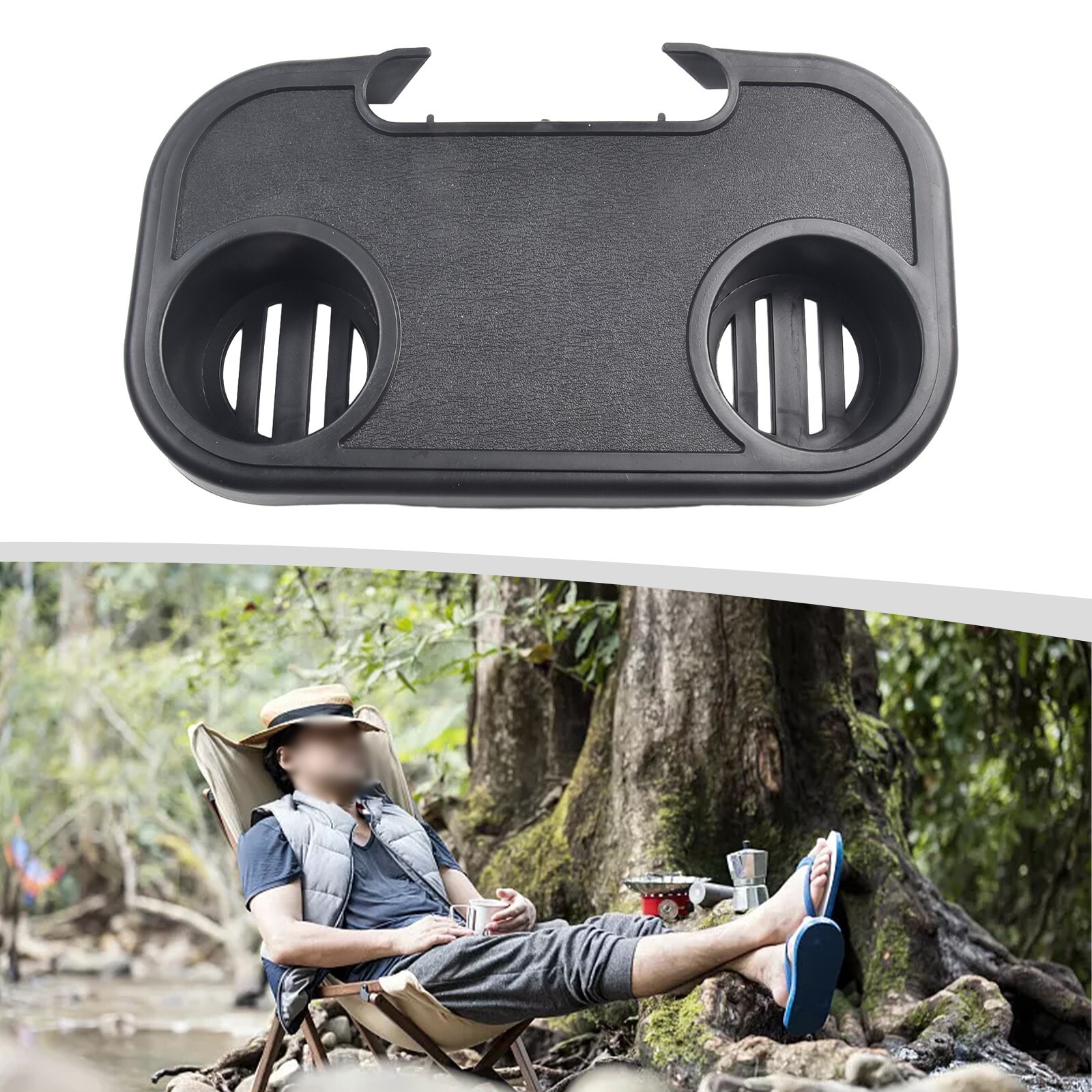 Compact Folding Picnic Chair Side Tray Ideal for Books For Drinks and ...