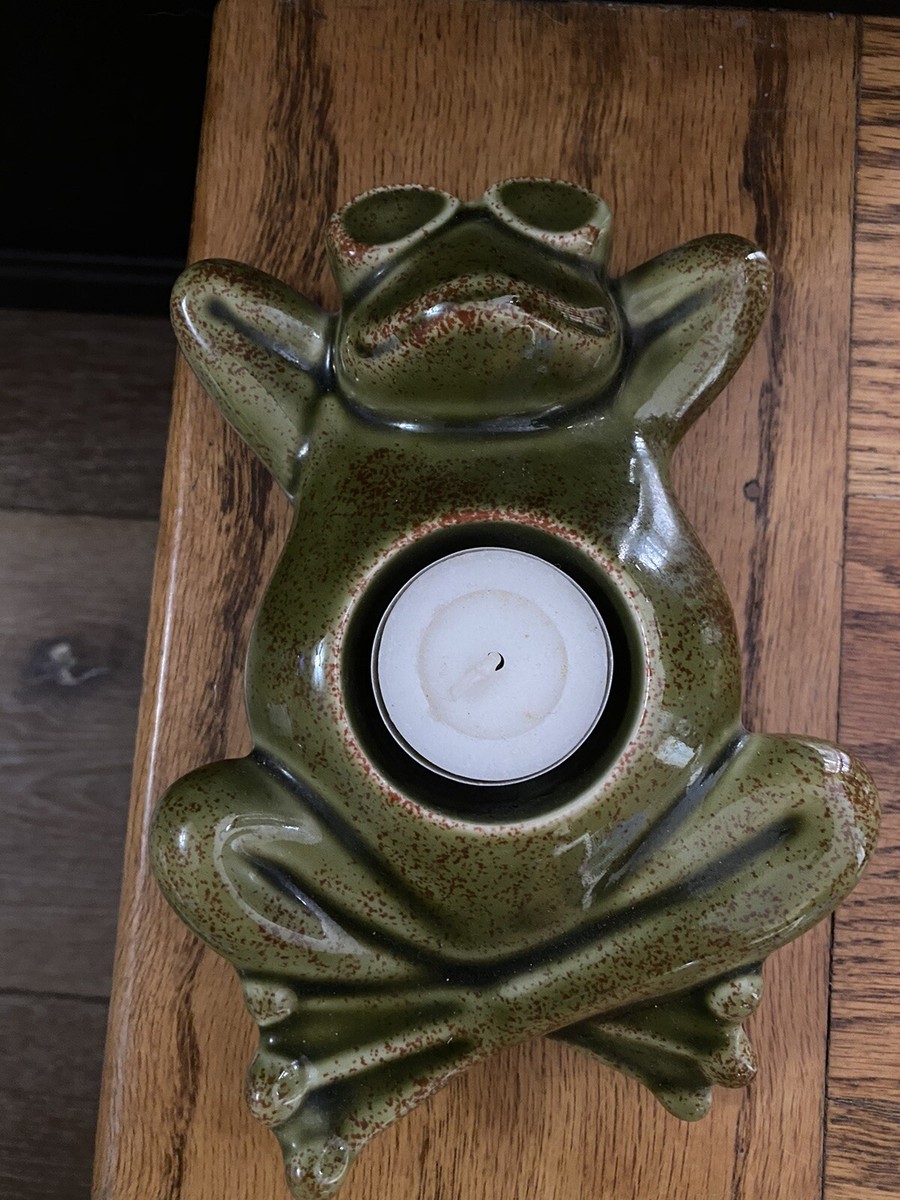 Vintage Frog Candle Holder