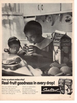 Vintage advertising print FOOD Sealtest Lemonade real fruit goodness ...