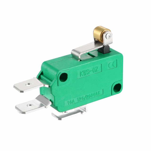5PCS KW3-OZ 16A 125/250VAC Short Roller Lever Type Micro Limit Switches ...