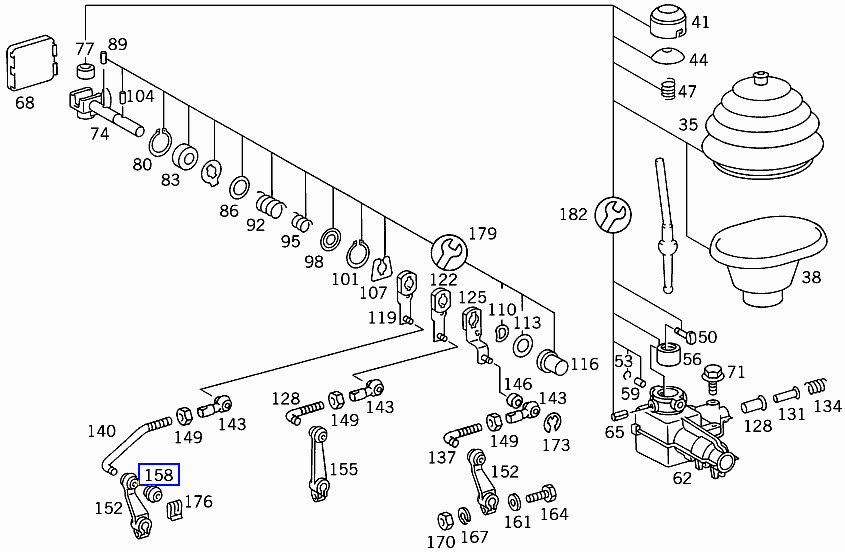 Mercedes Gear Selector Linkage Bush Bearing Grommet A1159920210 New ...