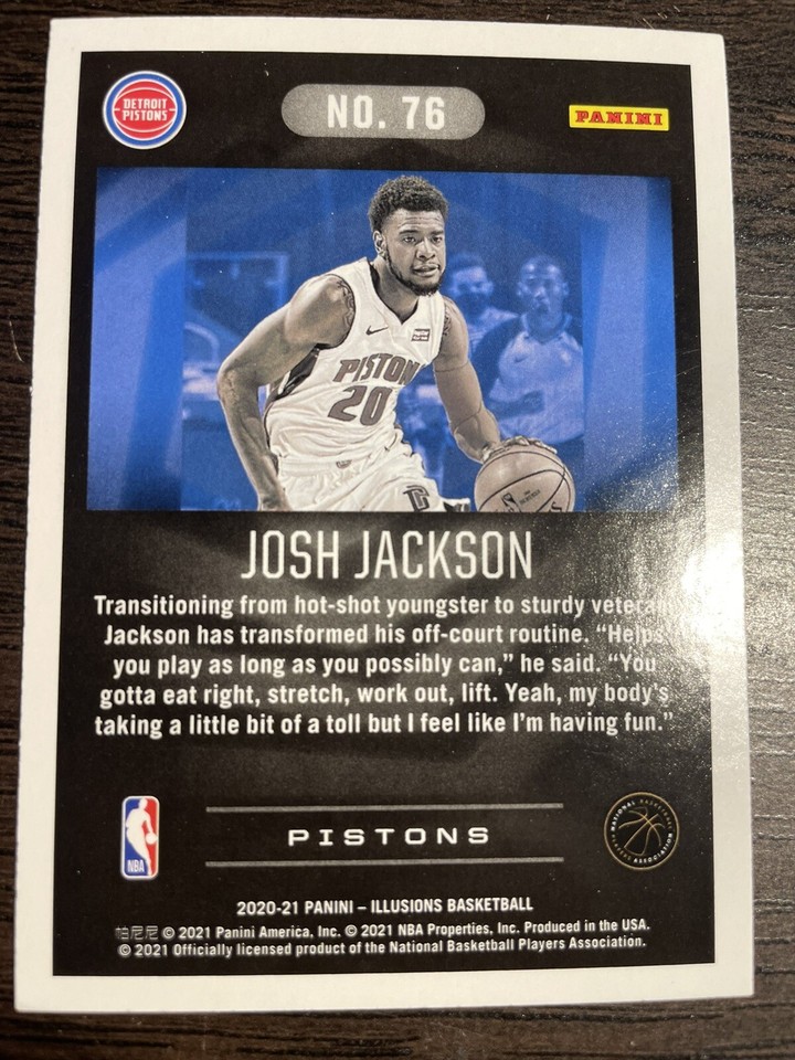 2020-21 Panini Illusions #76 Josh Jackson - Detroit Pistons | eBay