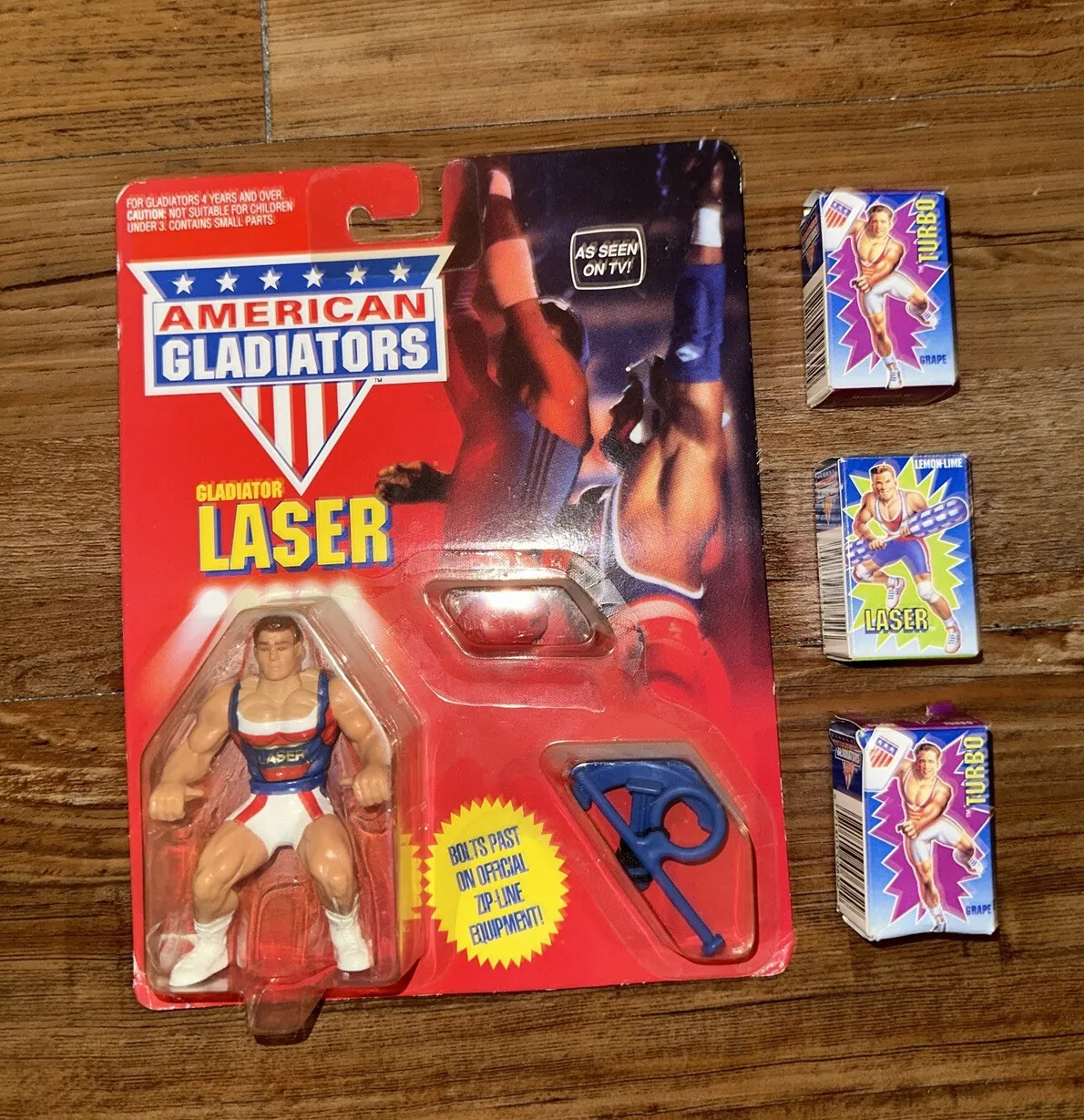 Vintage 1991 Mattel American Gladiators LASER Lazer Action Figure Candy ...