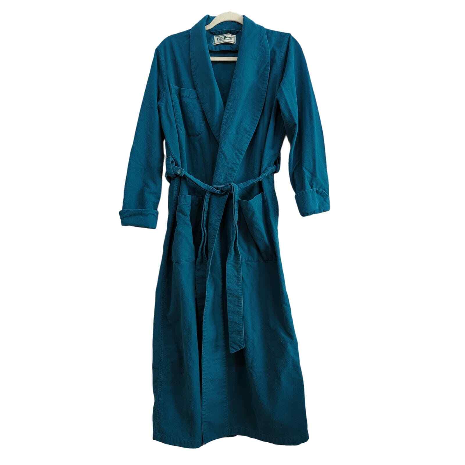 Vintage LL Bean Chamois Robe Mens Medium Teal Green | eBay