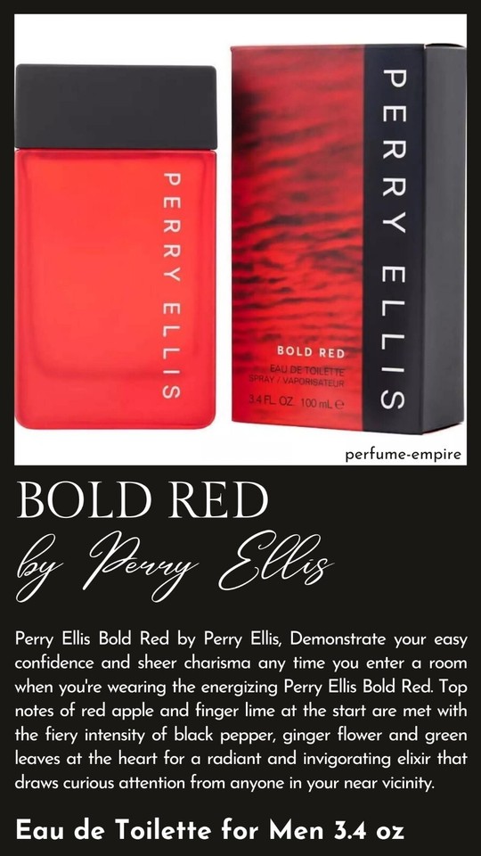 Bold Red by Perry Ellis cologne for him EDT 3.3 / 3.4 oz New in Box | eBay