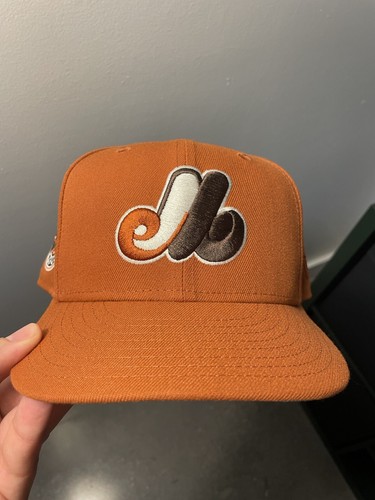 NEW ERA MONTREAL EXPOS 35 YEARS PATCH 59FIFTY GOLDEN HARVEST ORANGE SZ ...
