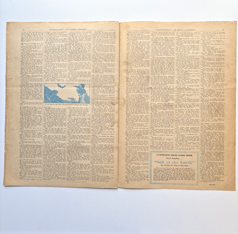 Gunlock Ranch Frank H Spearman Sunday Novel Philadelphia Inquirer ...