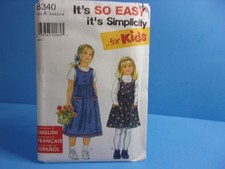 8340 Simplicity Child's Jumper Uncut Sewing Pattern Size 3-8 for sale ...
