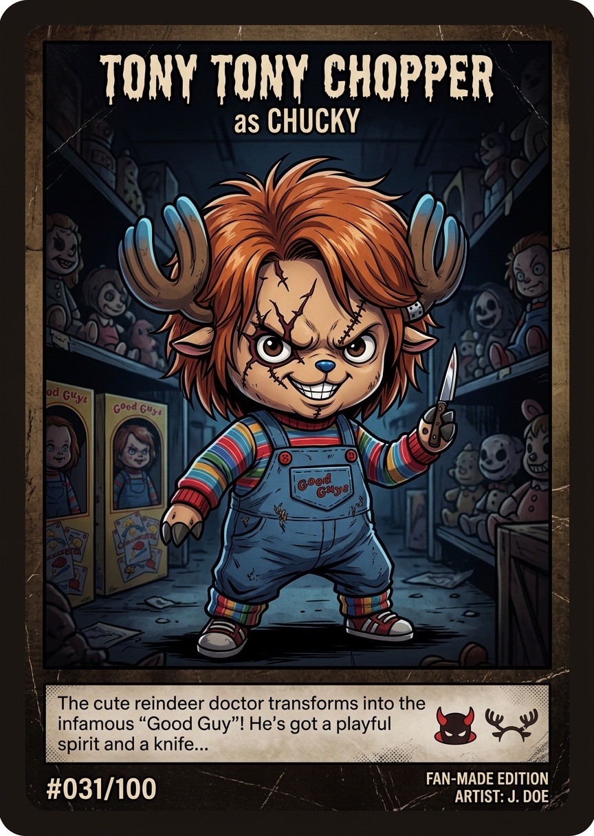 One Piece Horror Tony Tony Chopper x Chucky Custom Card | eBay