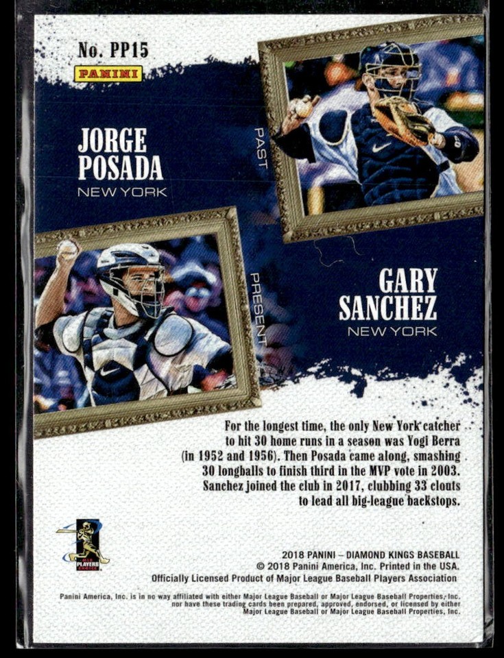 2018 Panini Diamond Kings #PP15 Gary Sanchez / Jorge Posada Baseball ...
