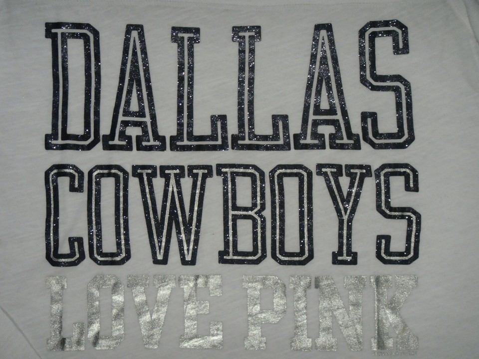 Victoria's Secret PINK DALLAS COWBOYS Official NFL Small T-Shirt NEW W ...
