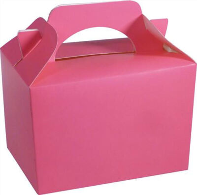 20 Neon Pink Party Boxes - Food Loot Lunch Cardboard Gift Wedding/Kids ...