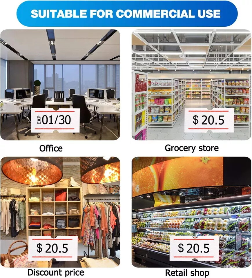 8 Digits Price tag Gun with 5000 Sticker Labels and 4 Ink Refill Marker ...