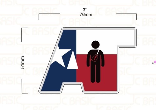 AT PVC Patch 2" x 3" TEXAS NEW hook and loop | eBay