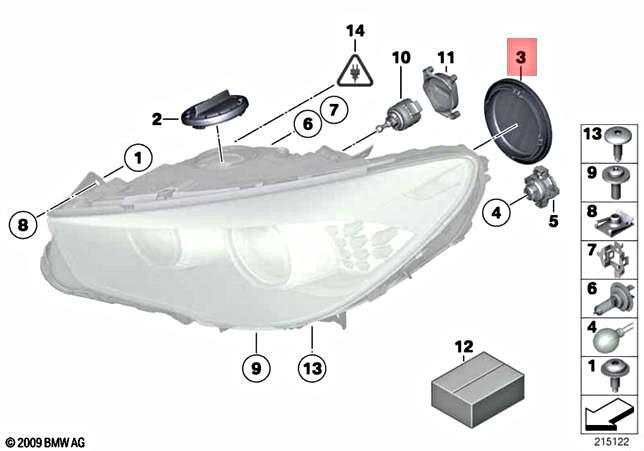 Genuine Headlight Bulb Cap Cover BMW X5 E70 F07 F10 F11 F20 F21 ...