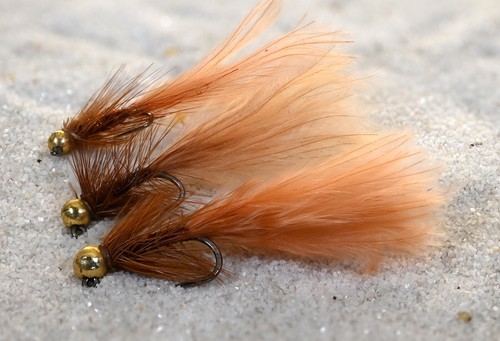 6 Ct - Tungsten Micro Brown Wooly Bugger Jig Head Fly - Euro nymph - Hanak Hook | eBay