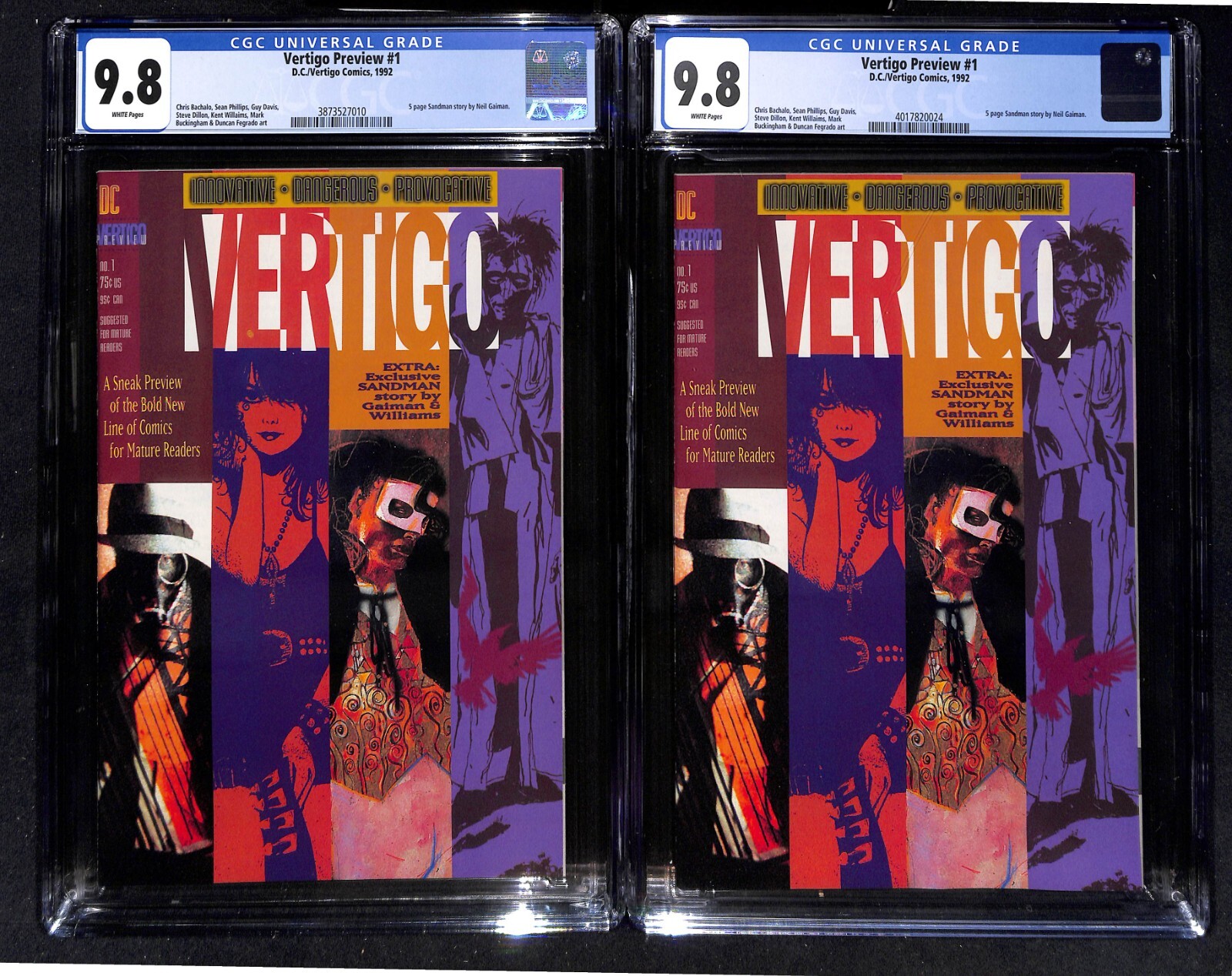Vertigo Preview #1 CGC 9.8 - 2 Slabs Sandman Story Neil Gaiman 1992 (RB) 66 | eBay