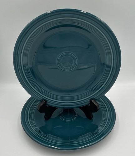 Set Of 2 Fiesta Juniper 10 1/2" Dinner Plates Homer Laughlin USA ...