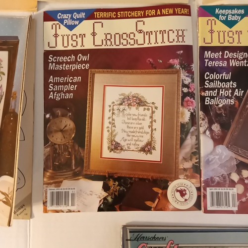 Mixed Lot Of 10 Vintage Cross Stitch Magazines Leaflet, Sampler ECT. | eBay