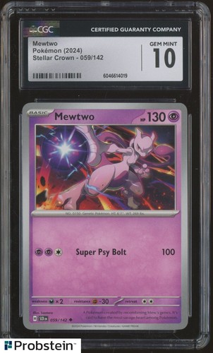 2024 Pokemon Stellar Crown #059/142 Mewtwo CGC 10 GEM MINT | eBay