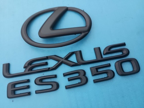 LEXUS PAINTED MATTE BLACK REAR ES 350 LETTERING EMBLEMS WITH LOGO OEM ...