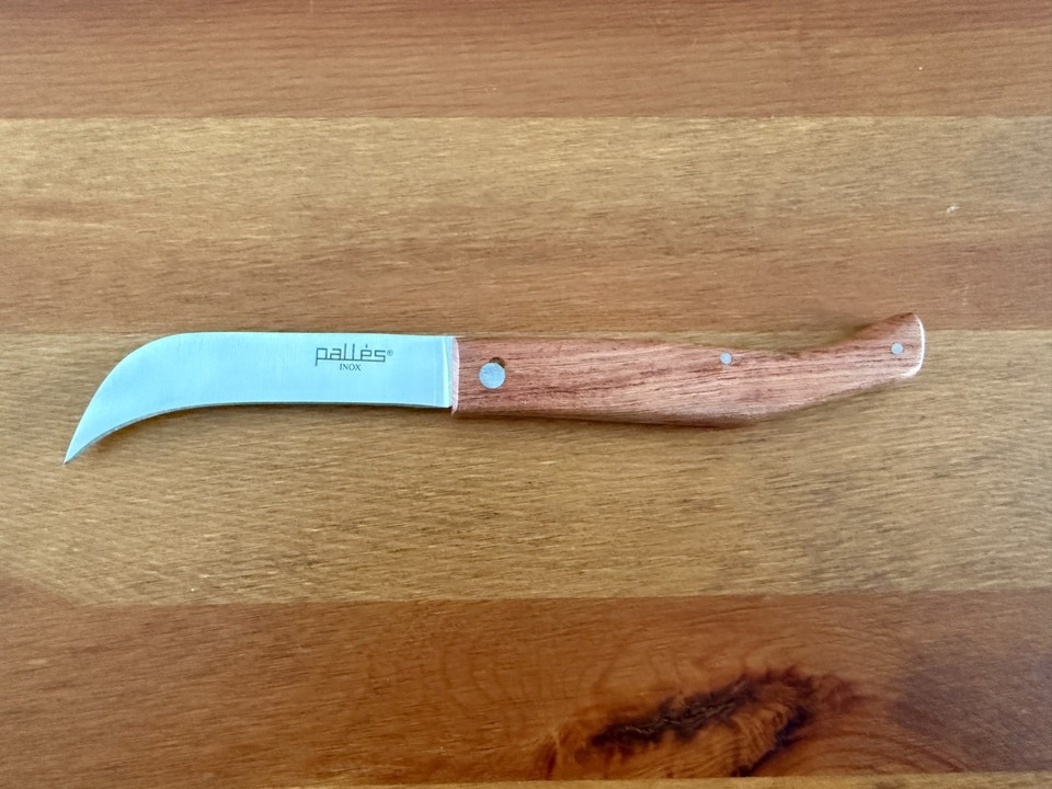 3.5" Tranchete Pallés Stainless Steel Navaja Pocket Knife Wood Handle ...