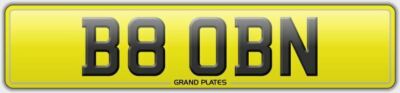 B8 OBN NUMBER PLATE BOB N BOBBI REGISTRATION BOBBIN ASSIGNED FREE BOBS ...
