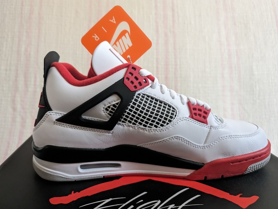 Jordan 4 Retro OG Fire Red White AJ4 AJIV 2020 DC7770 160 Men's Shoe ...