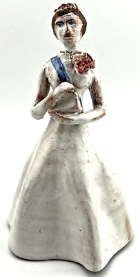 HANDMADE POTTERY QUEEN ELIZABETH II CORONATION 1953 FIGURINE - MUSEUM ...