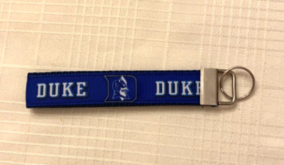 Handmade Key Chain Wristlet decorated with DUKE UNIVERSITY Ribbon Wrist ...