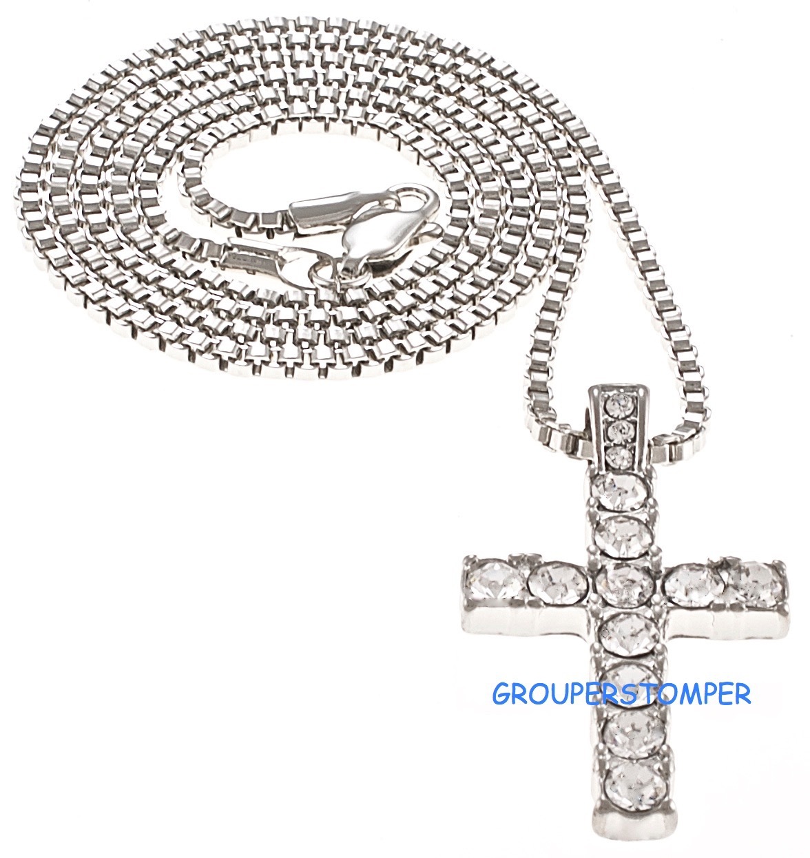 Cross And Angel Religous Necklace With 24 And 30 Inch Box Link Chain | eBay