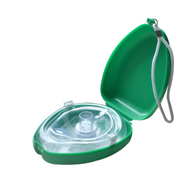 1 pcs Green CPR Pocket Mask First Aid Traning One Way Valve CPR Face ...