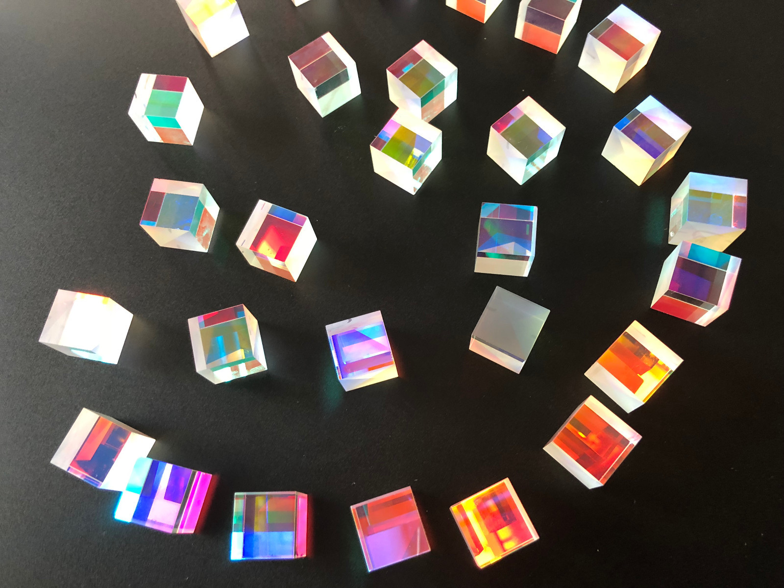 2pcs Cross Dichroic Prism RGB Combiner&Splitter X-cube Glass Prism Xmas ...